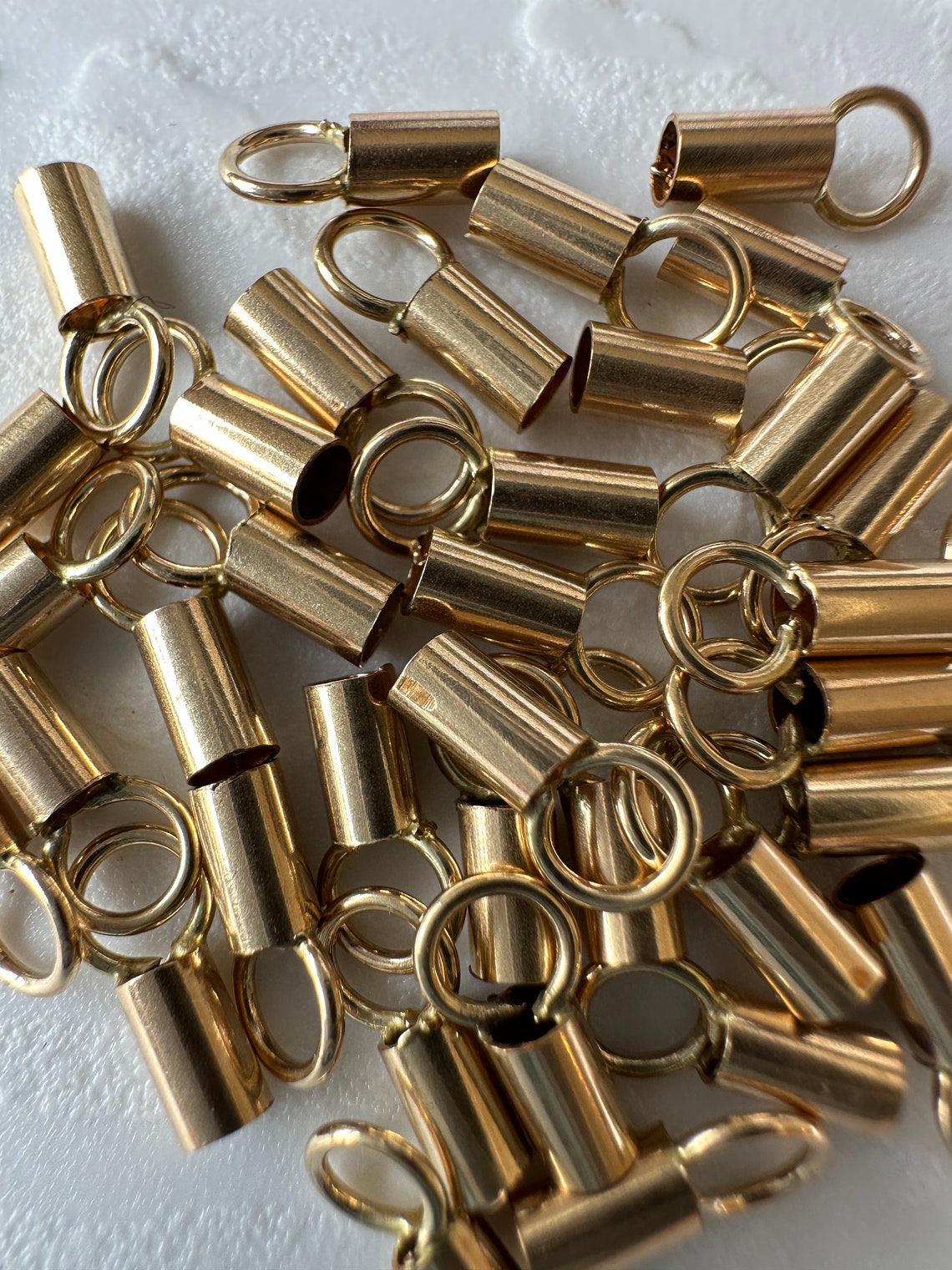Gold Filled 14K Tube End Caps Size 2MM - 1 Lot (10 Pieces) - Etsy