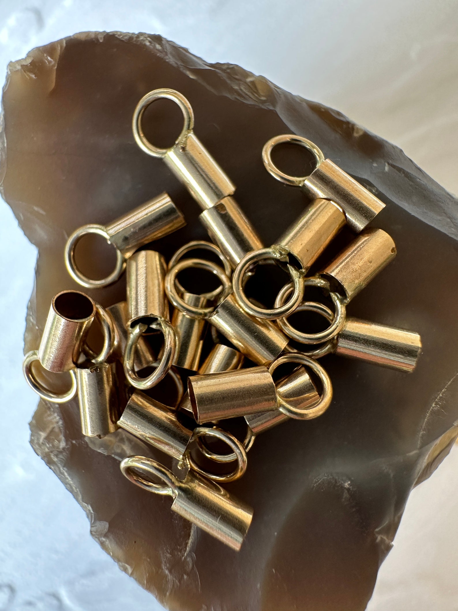 Gold Filled 14K Tube End Caps Size 2MM - 1 Lot (10 Pieces) - Etsy