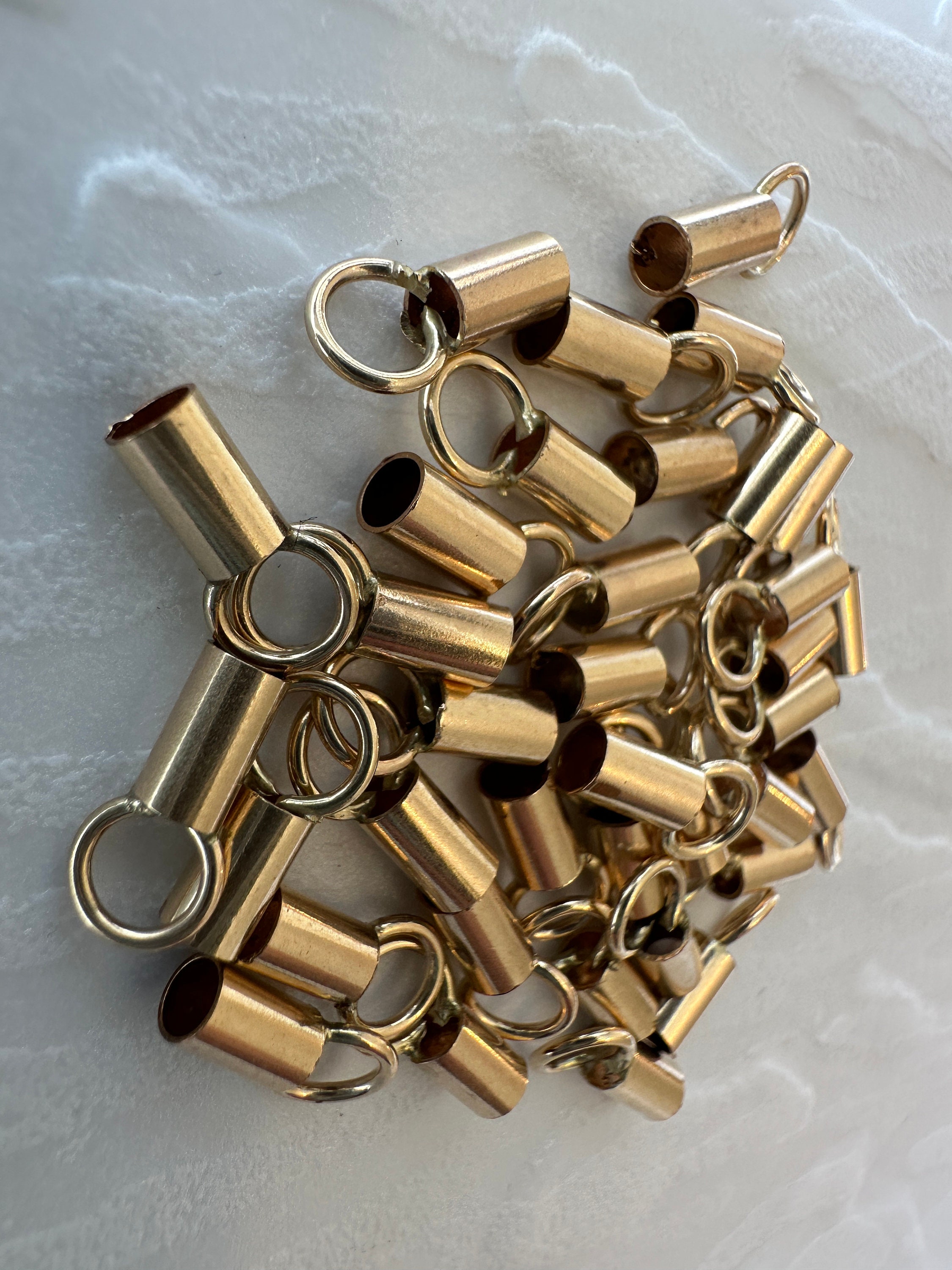 Gold Filled 14K Tube End Caps Size 2MM - 1 Lot (10 Pieces) - Etsy