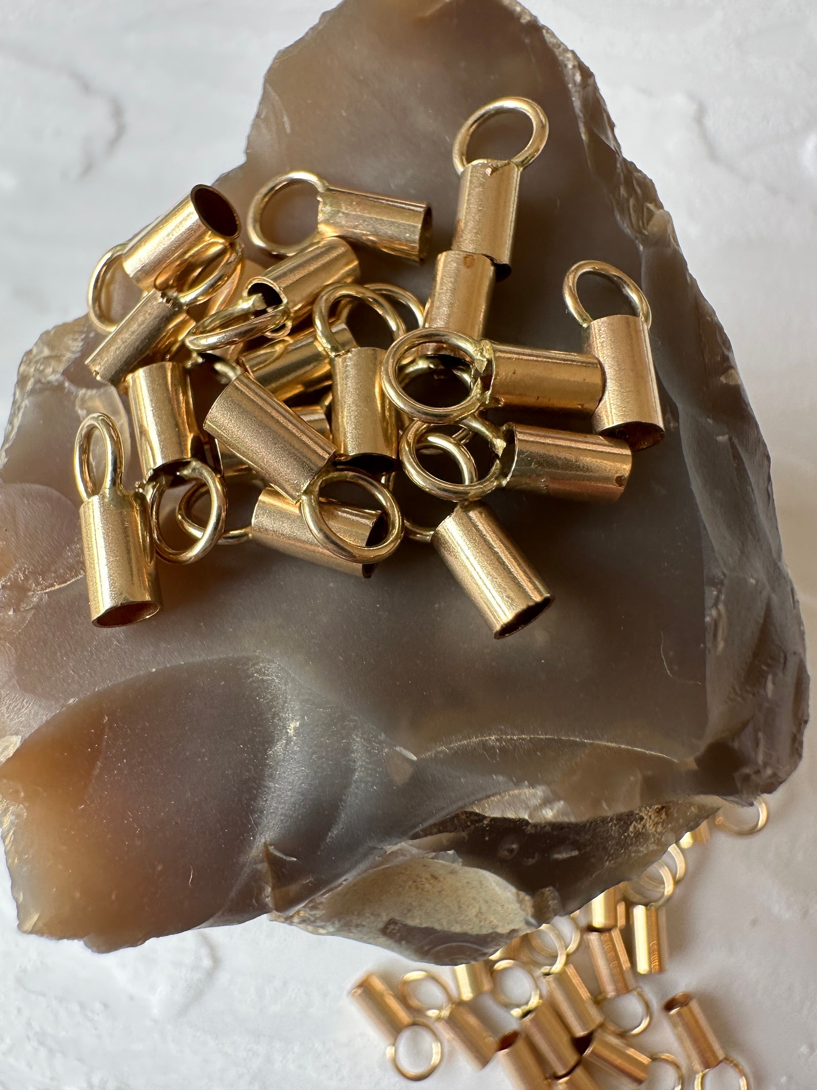 Gold Filled 14K Tube End Caps Size 2MM - 1 Lot (10 Pieces) - Etsy