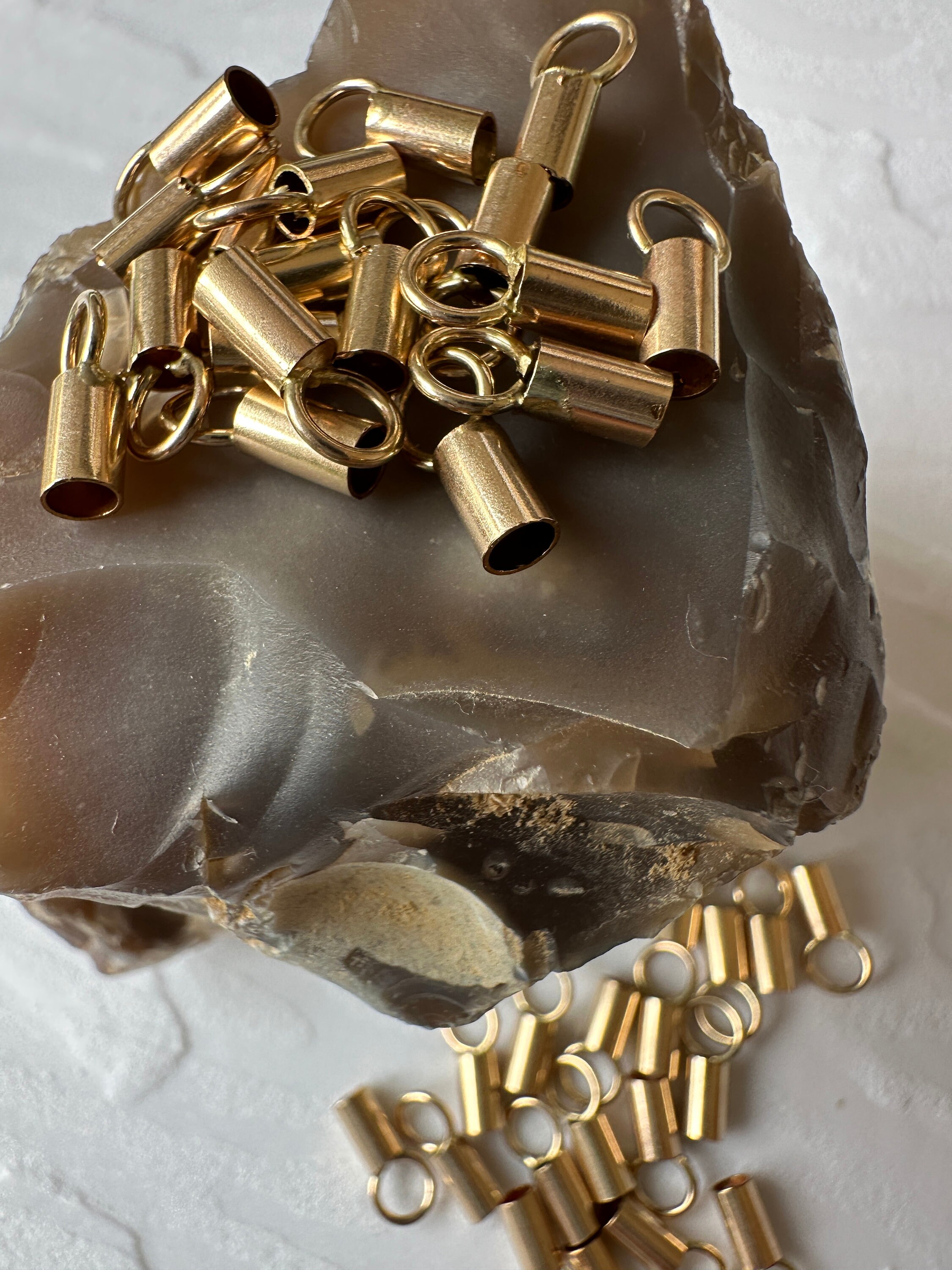 Gold Filled 14K Tube End Caps Size 2MM - 1 Lot (10 Pieces) - Etsy