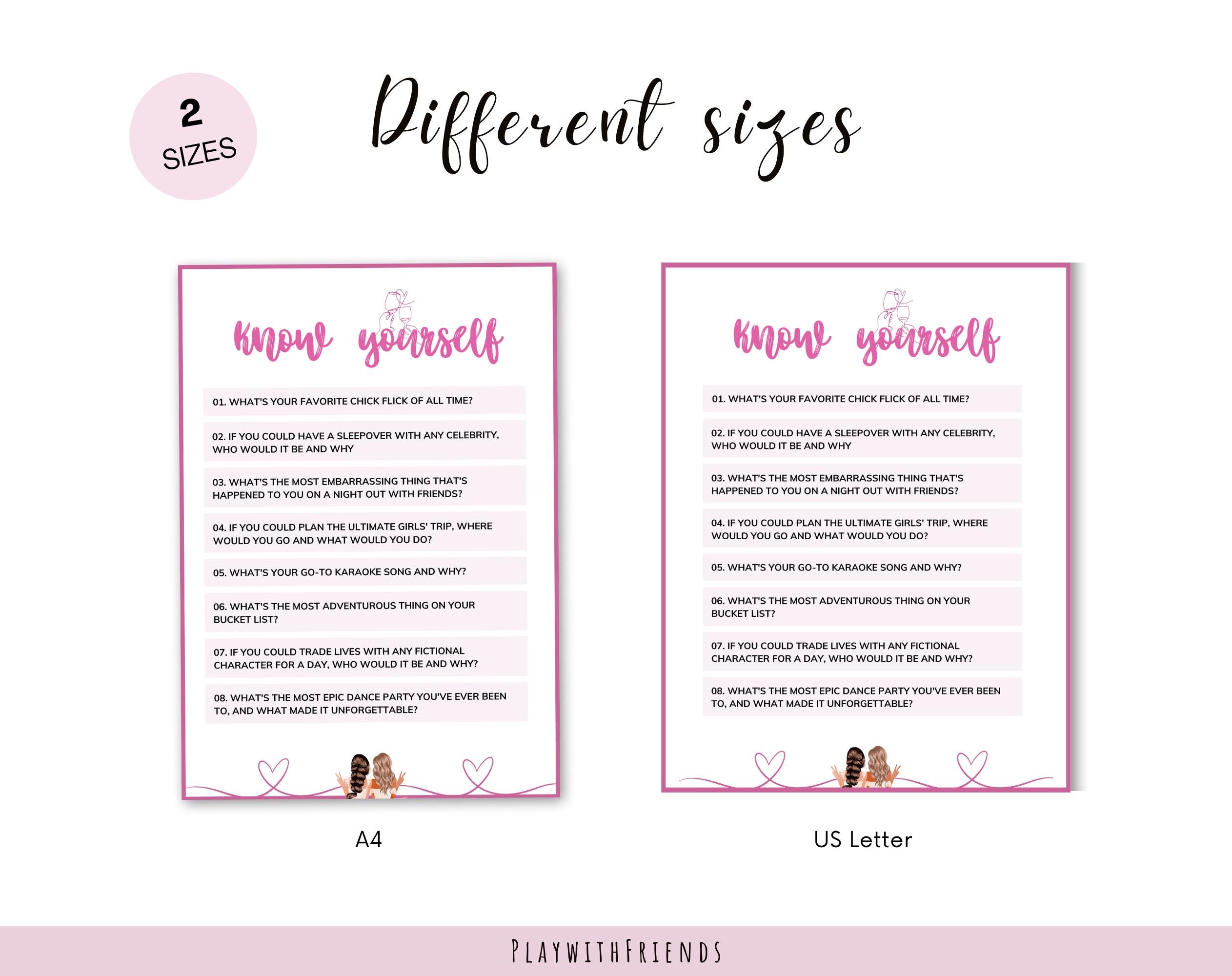 Girls Night Games Printable | Ladies Night In, Weekend Trip, Sleepover ...