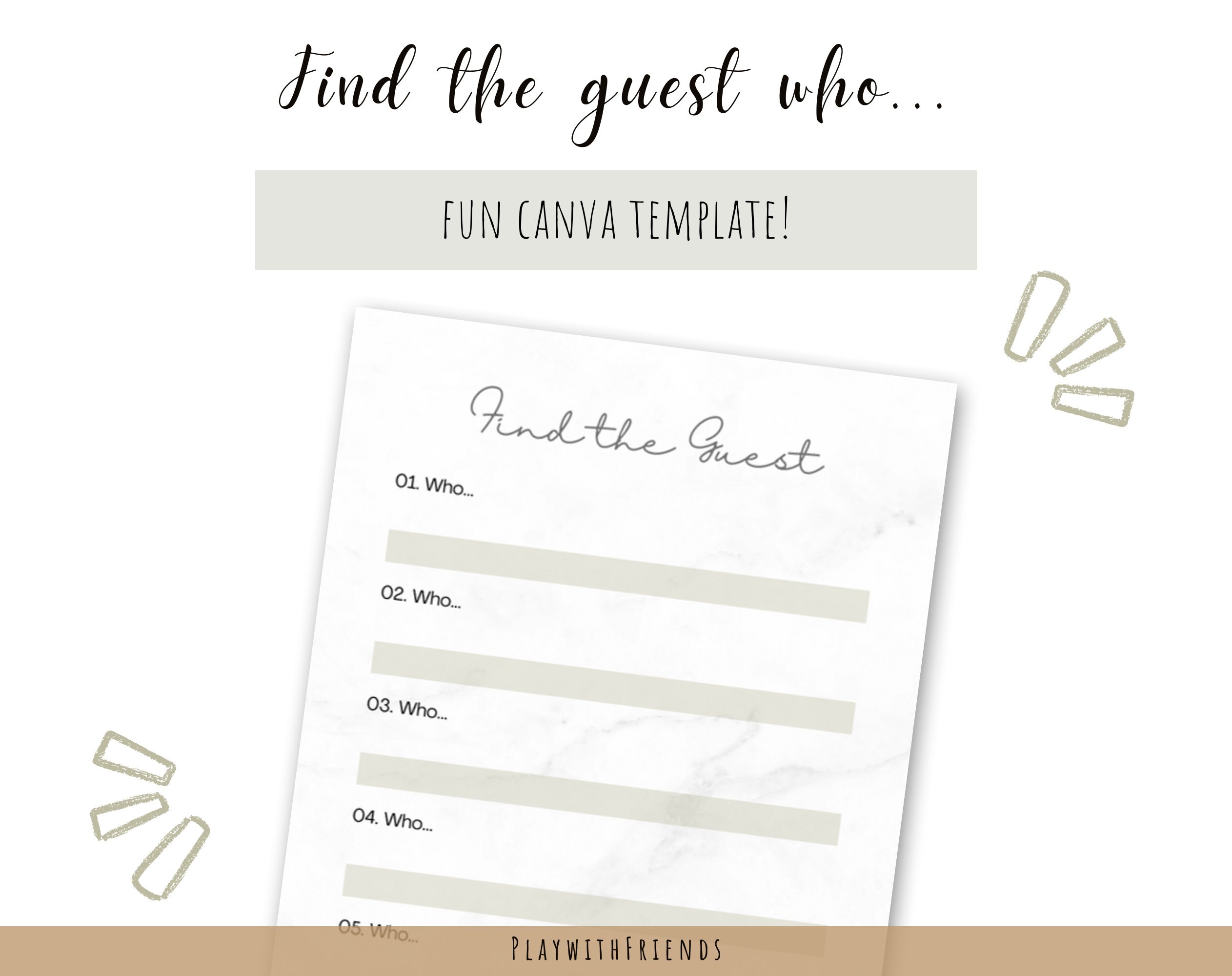 Find the Guest Game | Editable Printable Canva Template | Floral Bridal ...