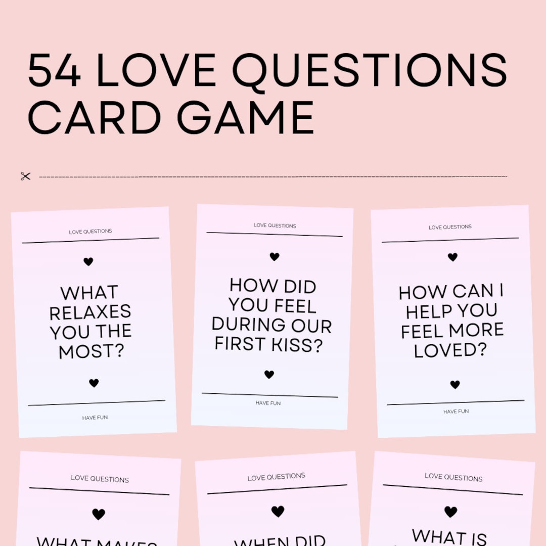 Love Question Card Game | Get to Know You Game for Date Nights, Married ...
