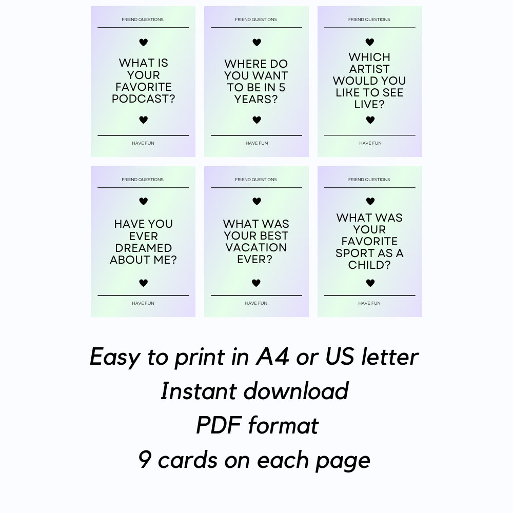 Friend Questions | Get to Know Your Friend | 54 Conversation Starters ...