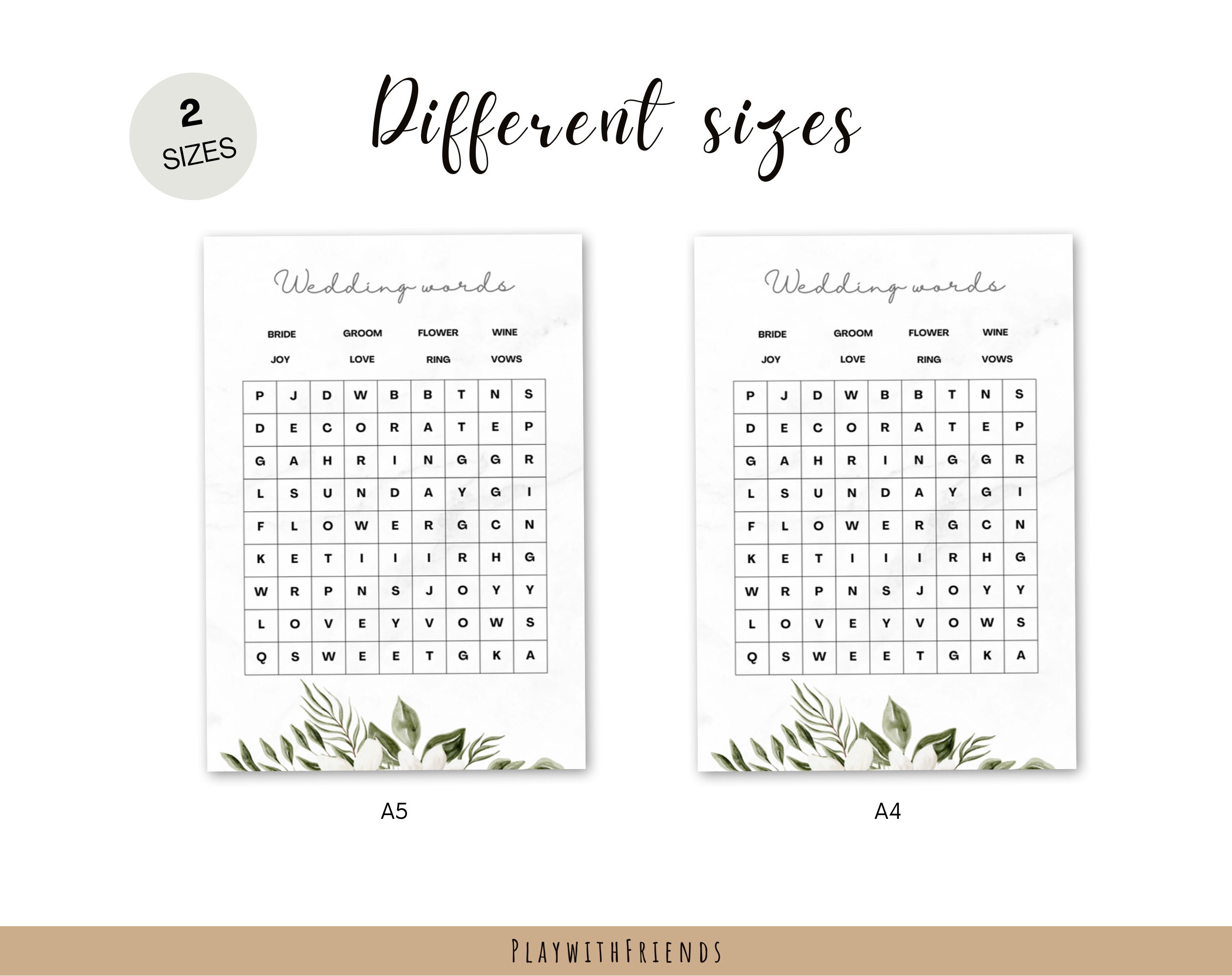 Wedding Word Search Puzzle Printable | Sip and Solve | Bridal Shower ...