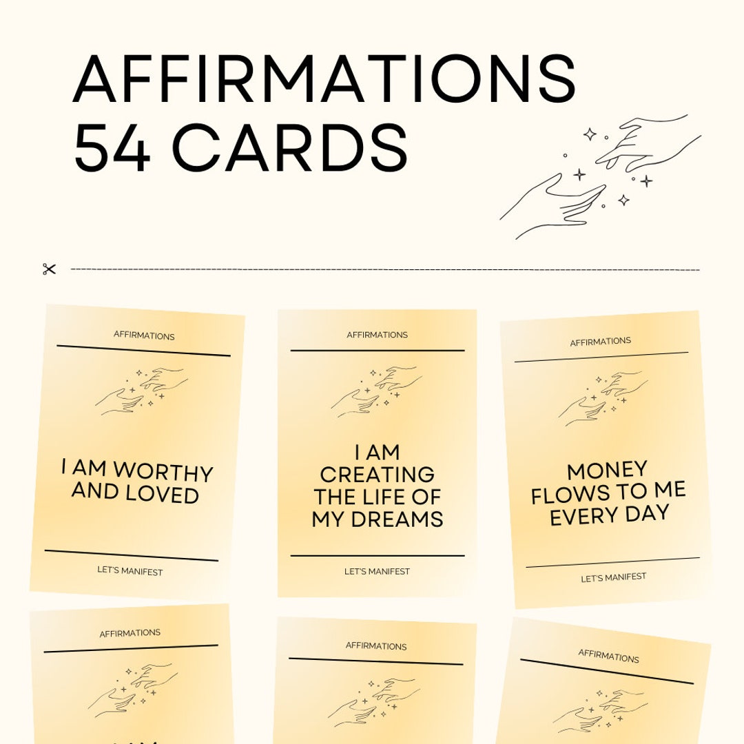 Affirmation Cards Printable | Affirmations for More Confidence and Less ...
