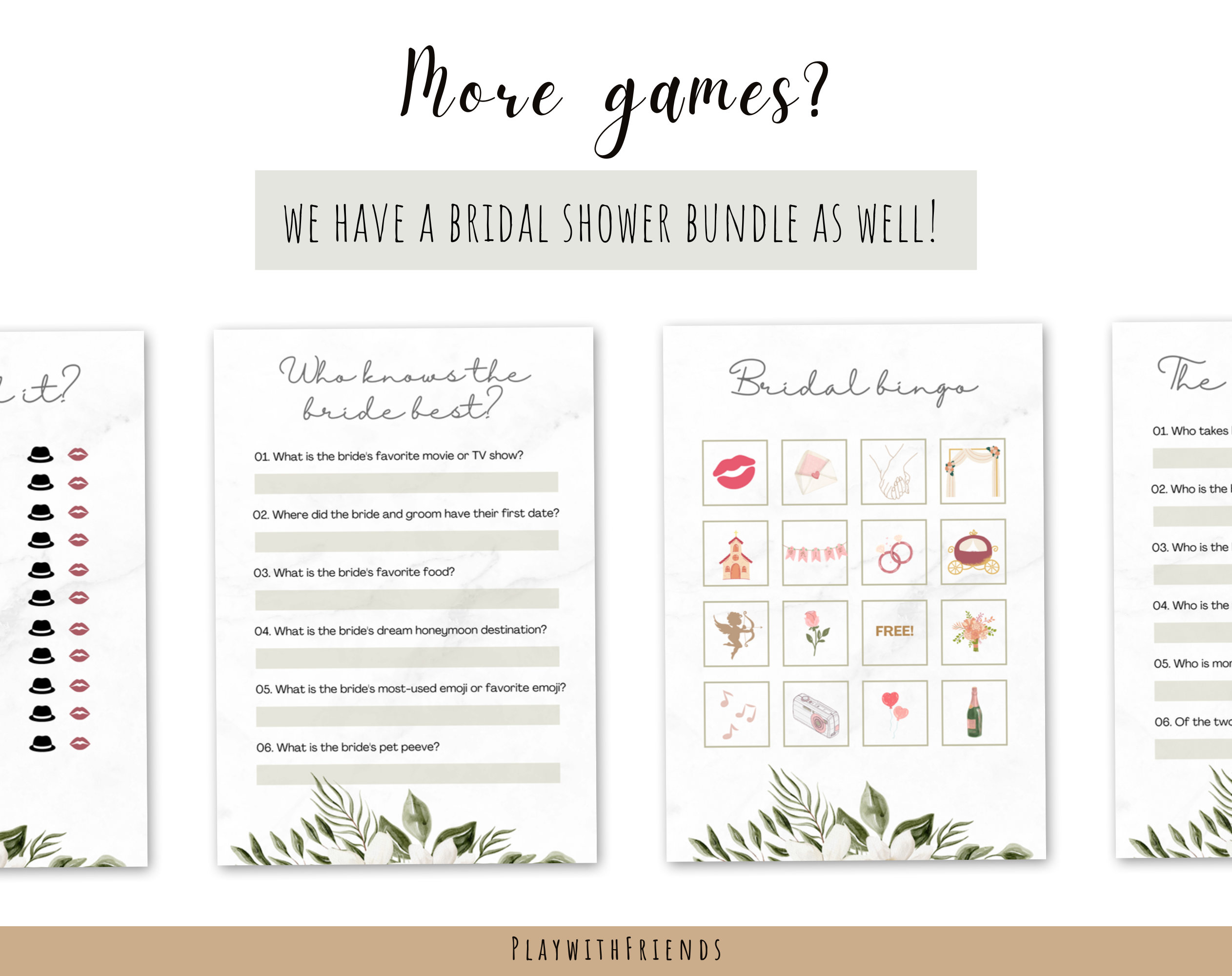 Emoji Pictionary Guessing Game for Bridal Shower, Wedding, Engagement ...