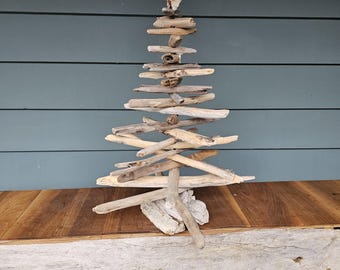 Beachy Driftwood Christmas Tree 5wide X 6 Tall, White Howlite Star and ...
