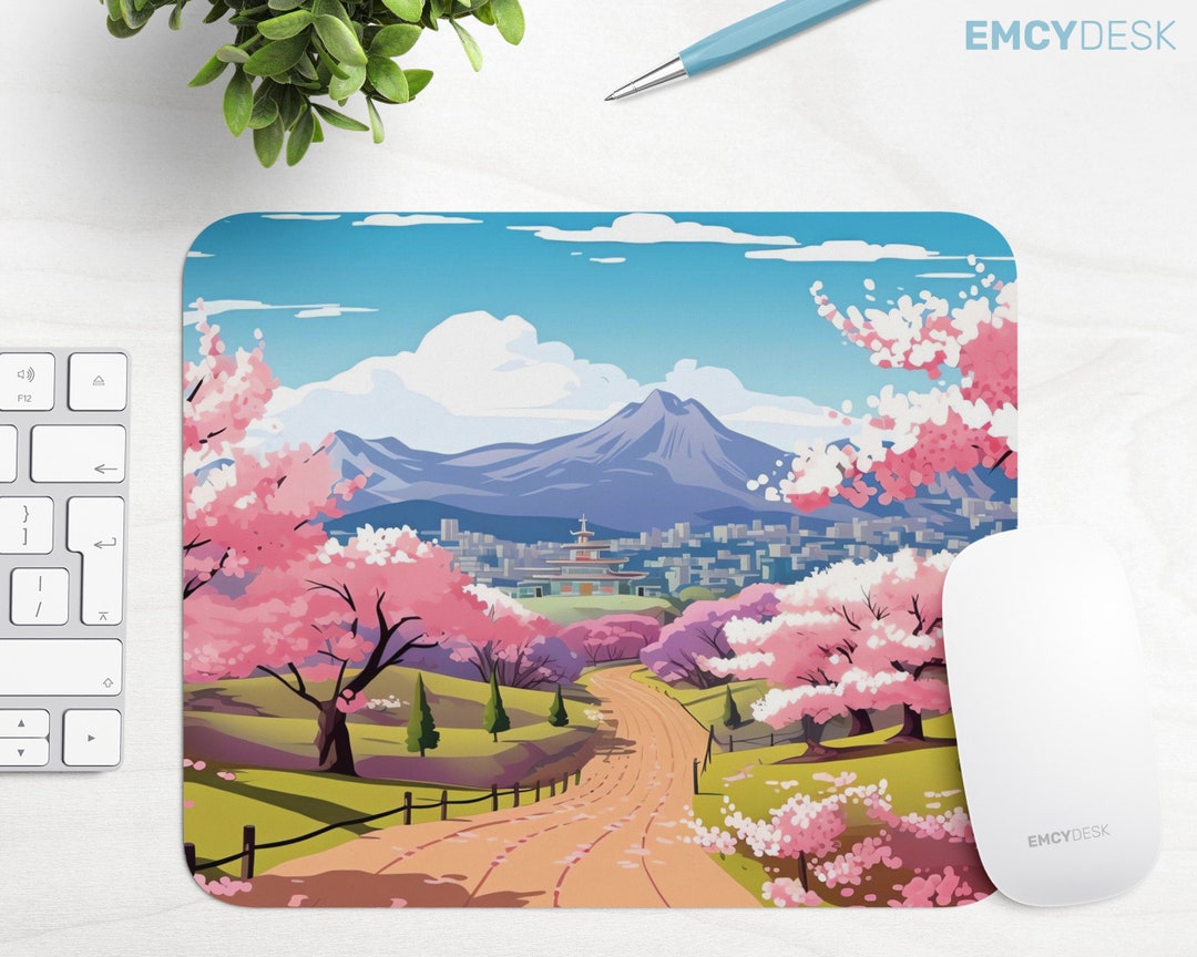 Japanese Mouse Pad Cherry Blossom Trees Mousepad Sakura - Etsy