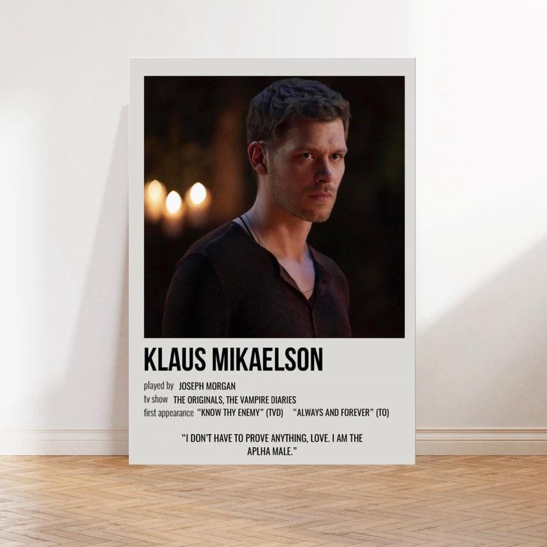 Klaus Mikaelson Poster A4 - Etsy