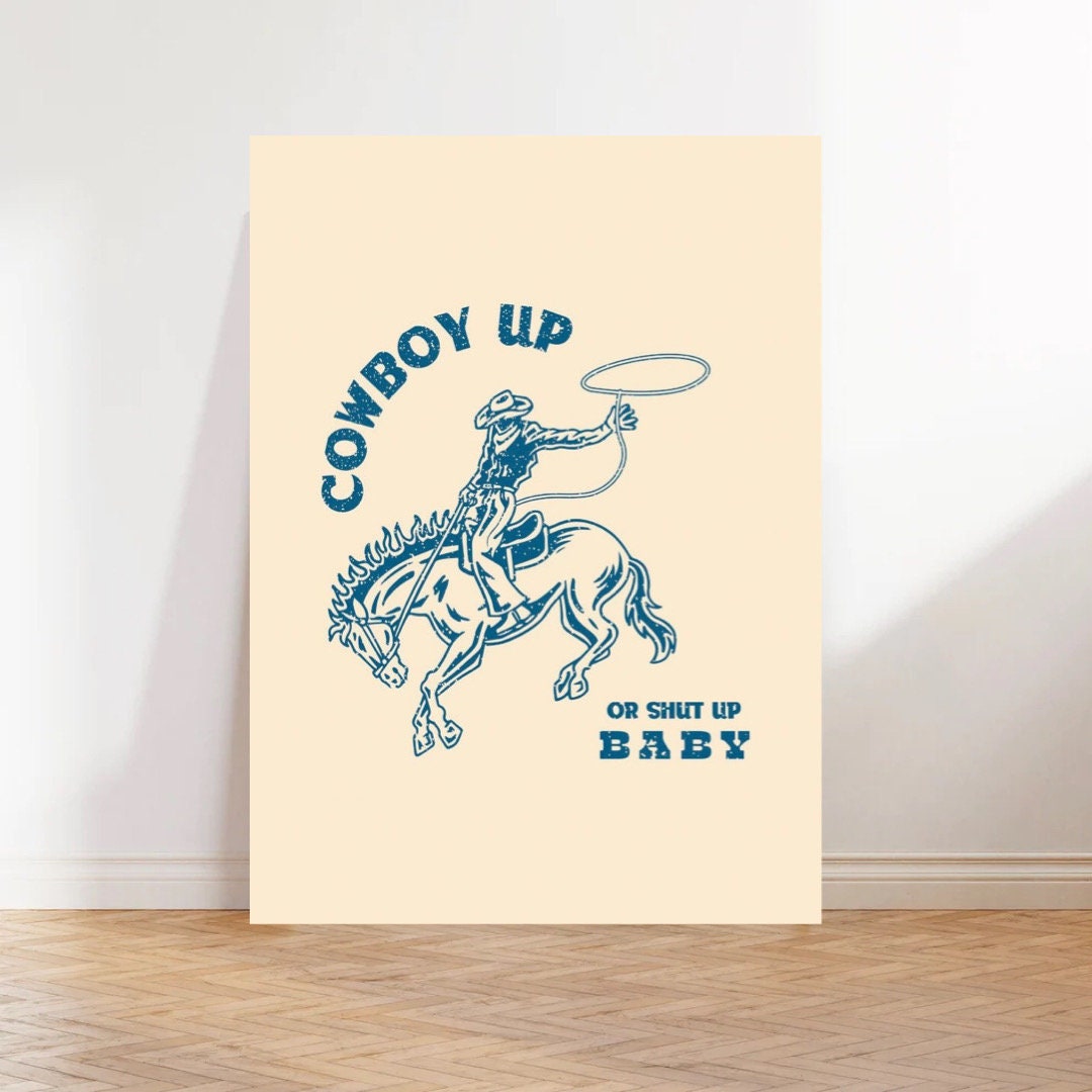 Cowboy Poster A4 - Etsy