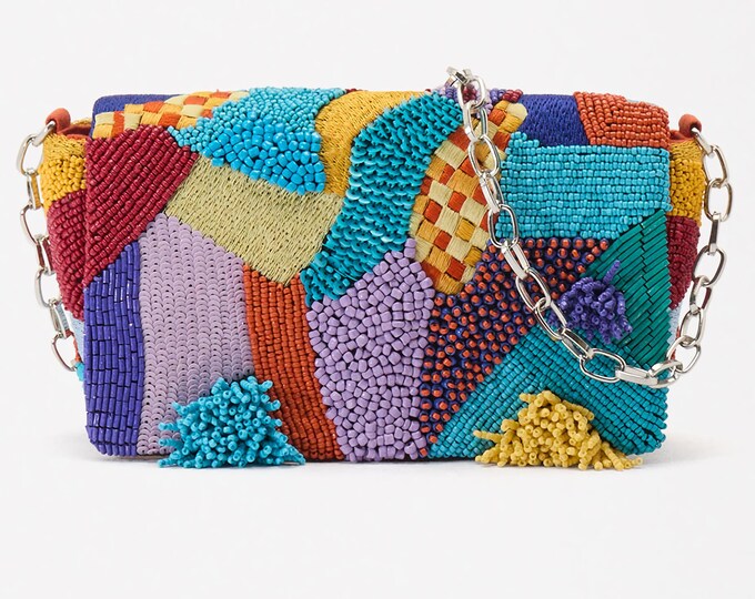Double Side Beaded Bag,flower Beaded Bag,beaded Clutch Purse,bead Small ...