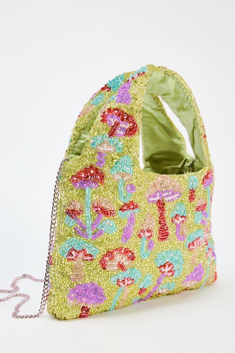 Double Side Beaded Bag,flower Beaded Bag,beaded Clutch Purse,bead Small ...