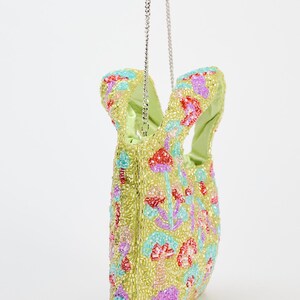 Double Side Beaded Bag,flower Beaded Bag,beaded Clutch Purse,bead Small ...