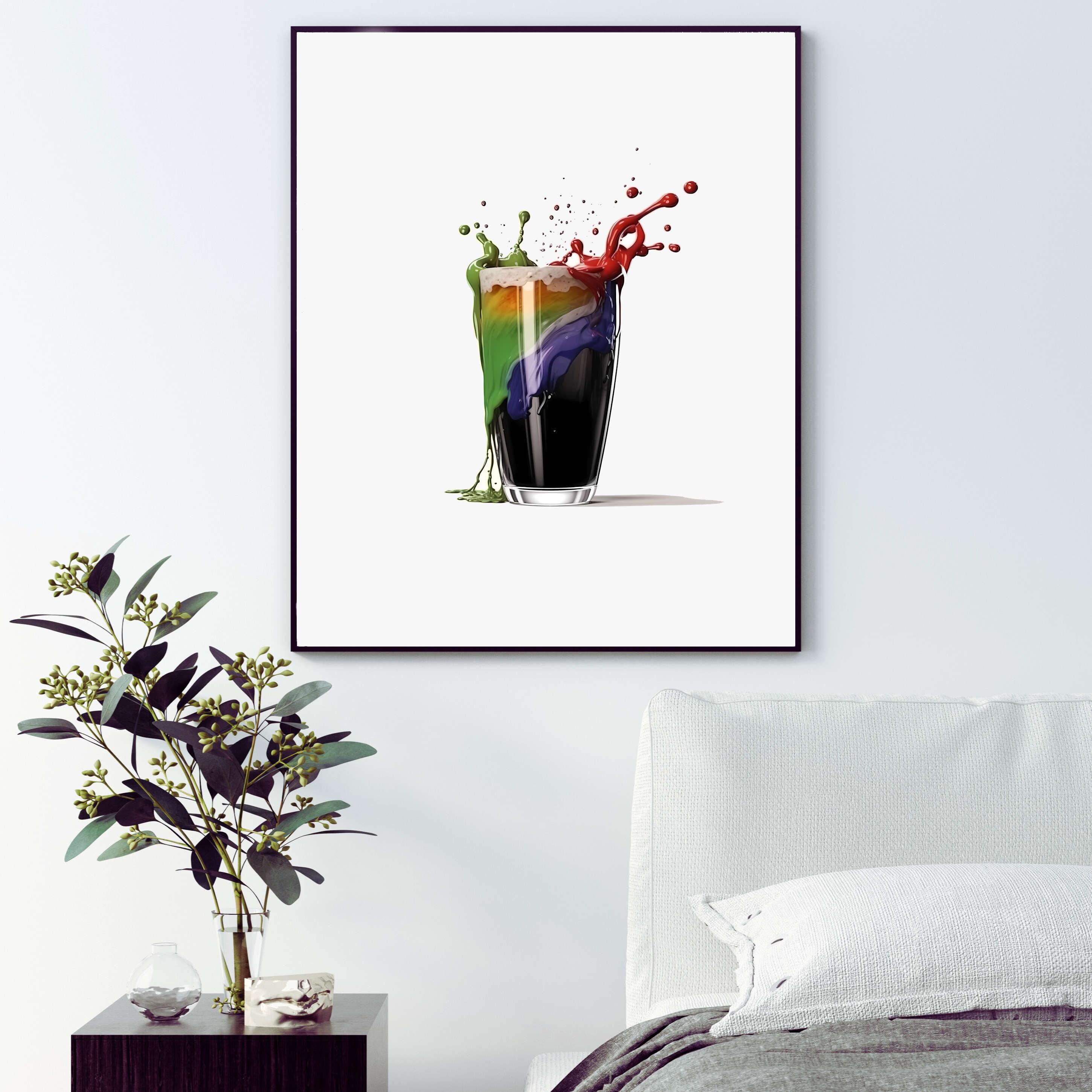 Guinness Wall Art Expressive Artwork Watercolour Artwork Elegant Beer ...