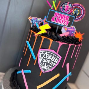 Laser Tag Cake Topper - Etsy