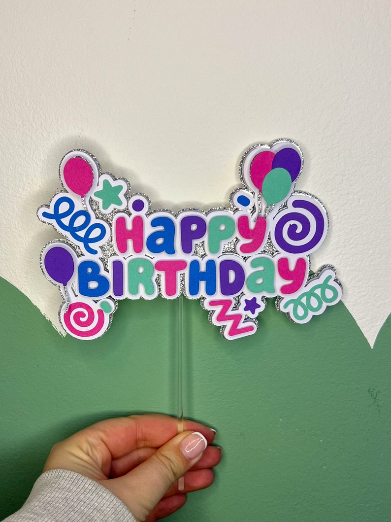 Happy Birthday Topper - Etsy