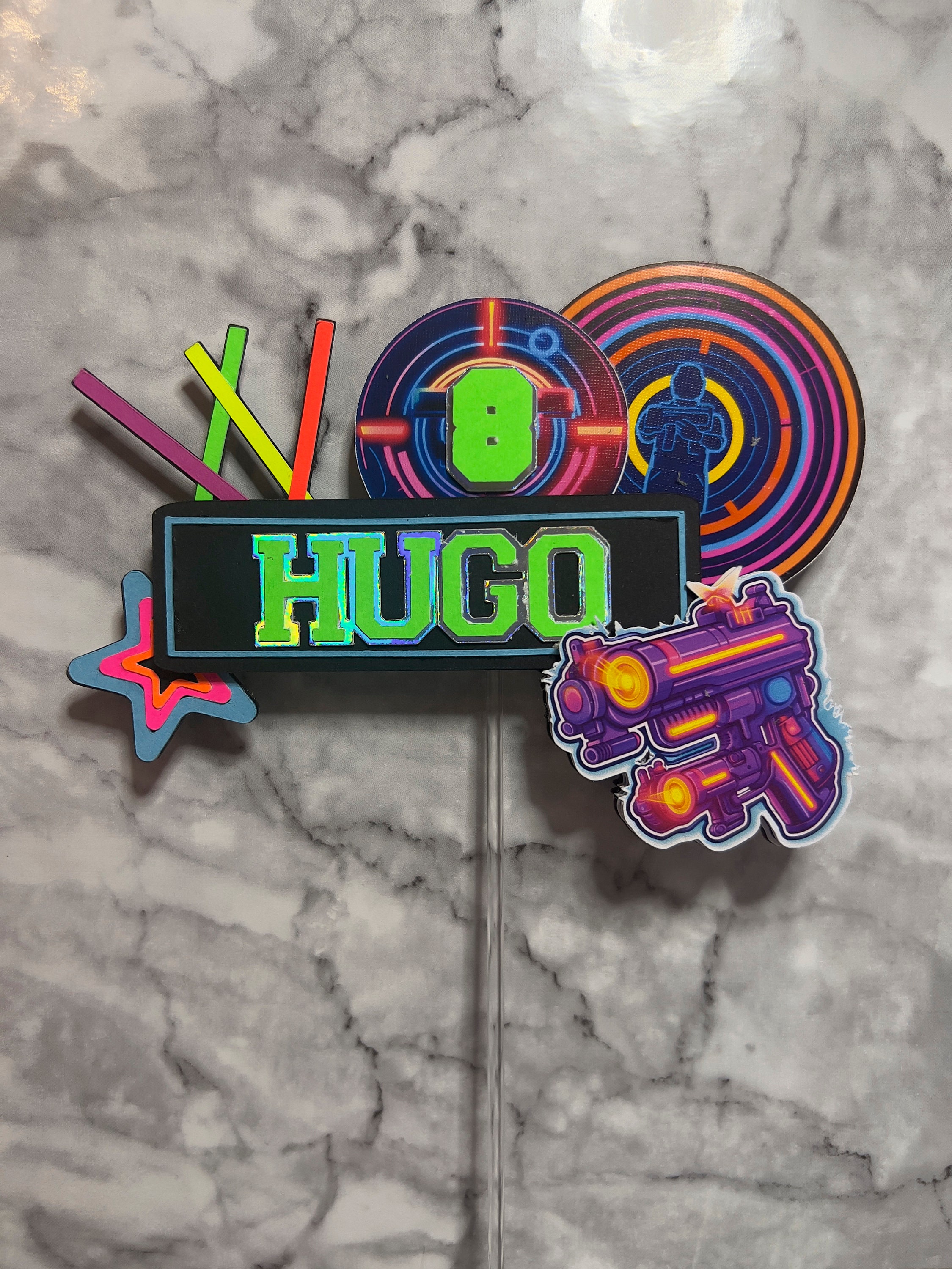 Laser Tag Cake Topper - Etsy UK