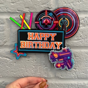Laser Tag Cake Topper - Etsy