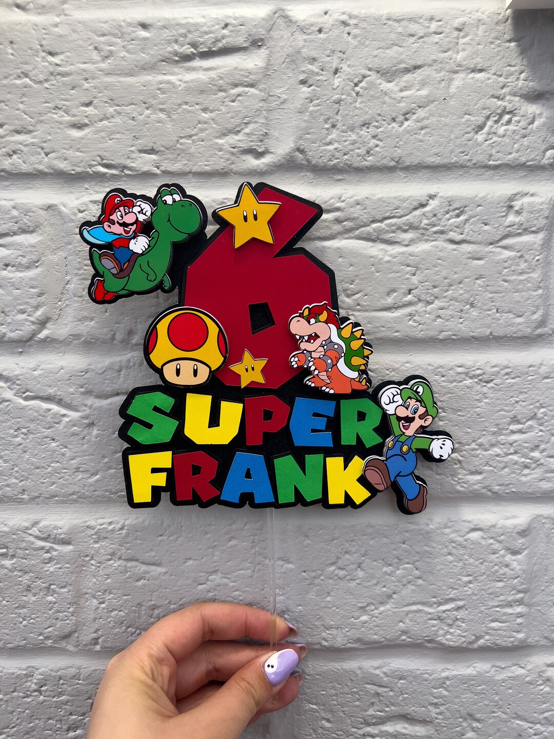 Super Mario Number Cake Topper - Etsy