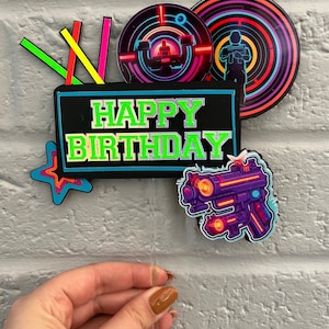 Laser Tag Cake Topper - Etsy