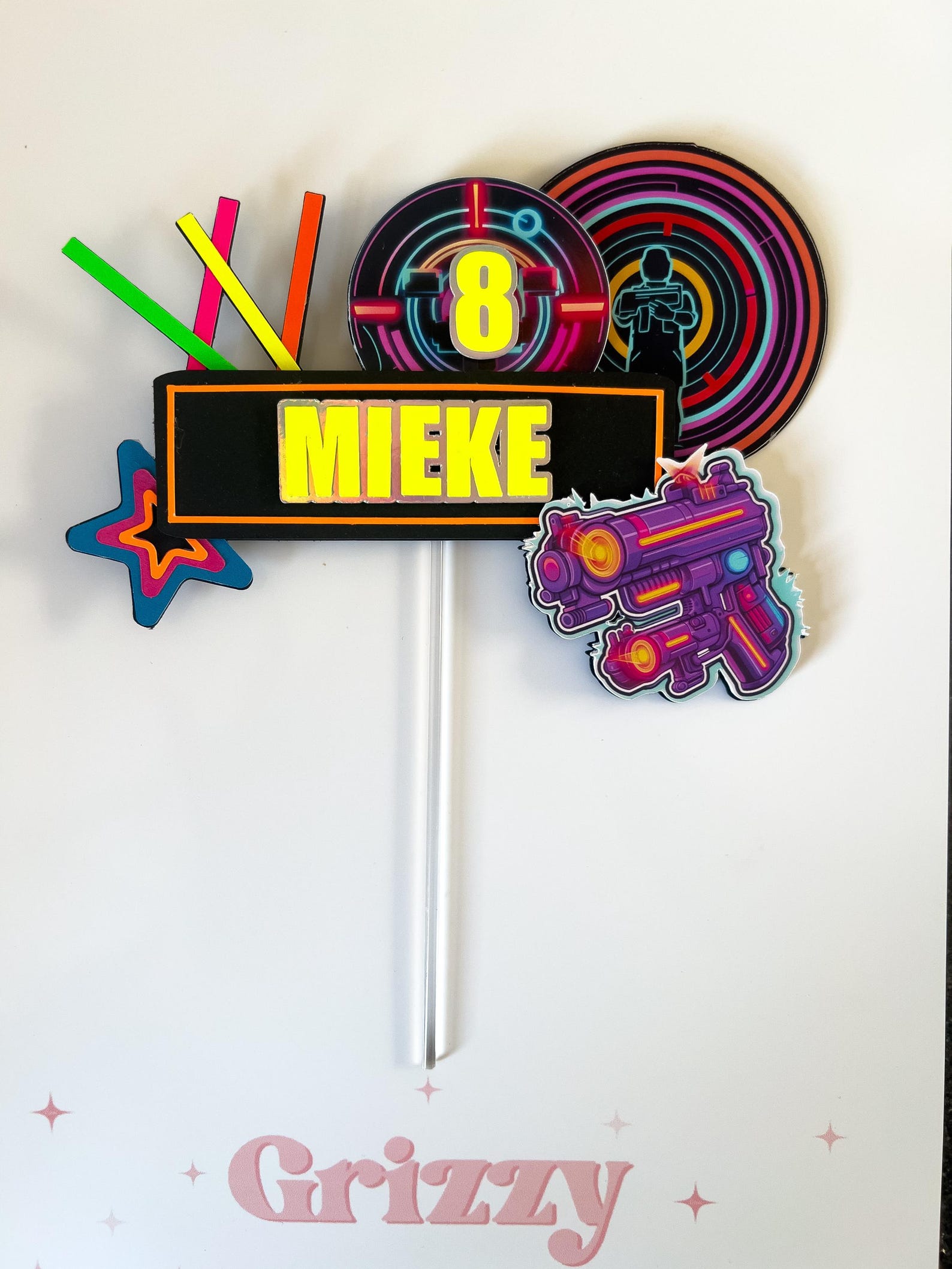 Laser Tag Cake Topper - Etsy
