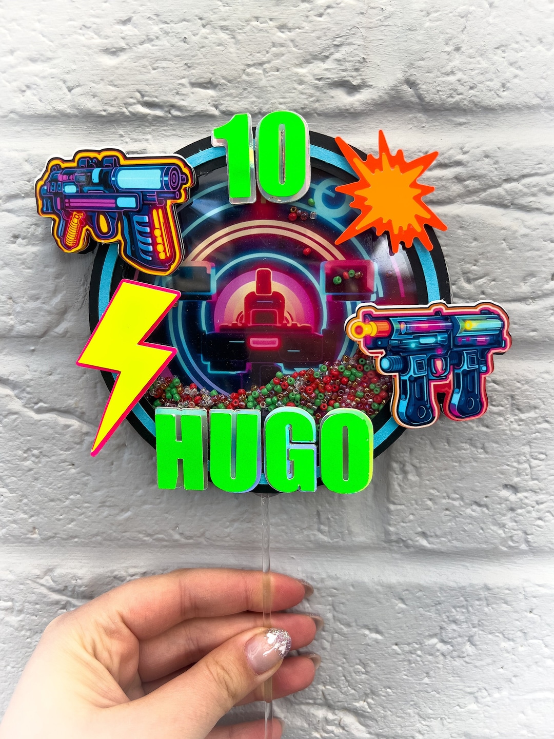 Laser Tag Cake Topper *SHAKER* - Etsy UK