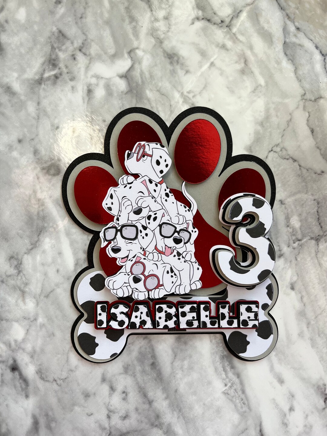101 Dalmation Cake Topper - Etsy