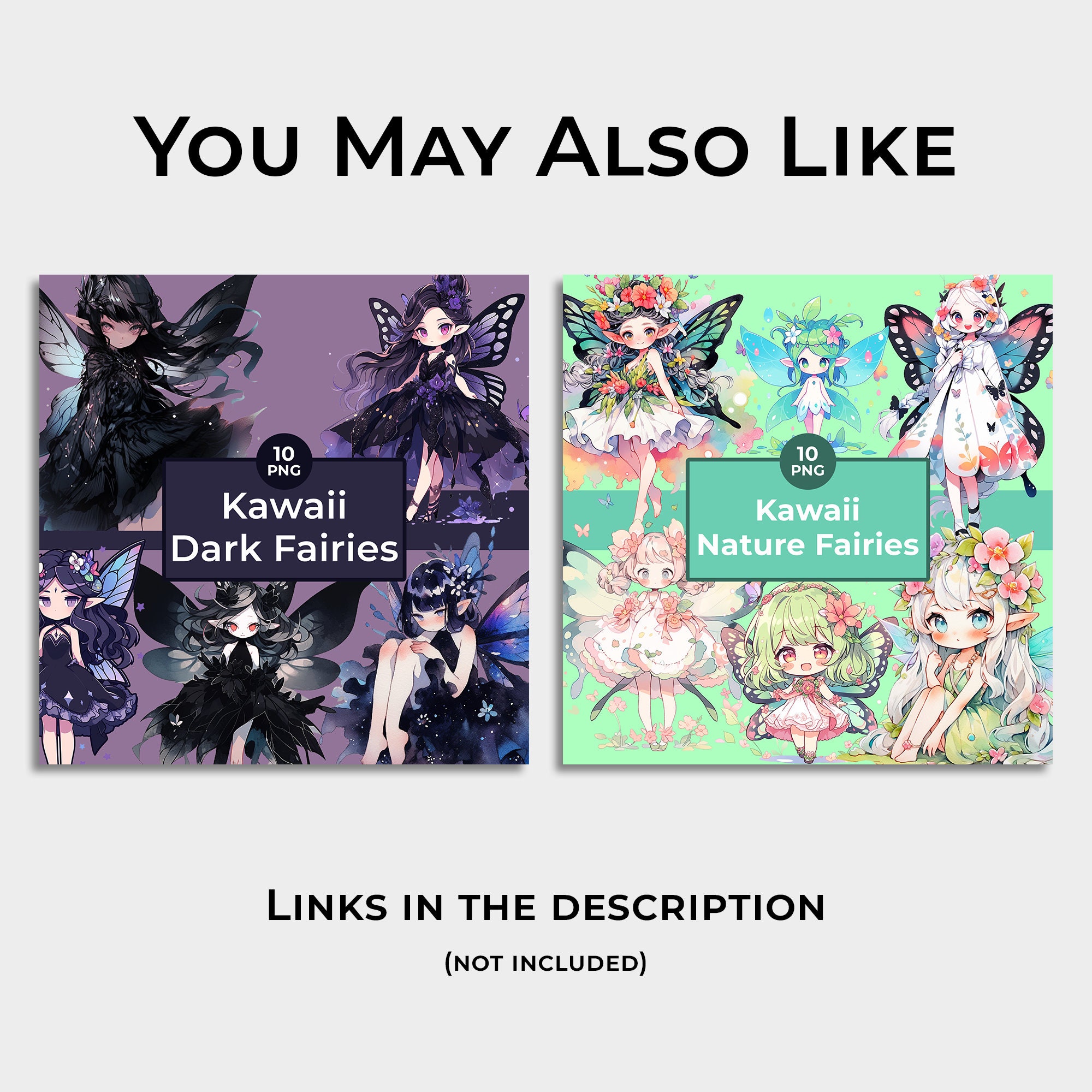 Kawaii Water Fairies Clipart Bundle Water Fairy Anime / - Etsy