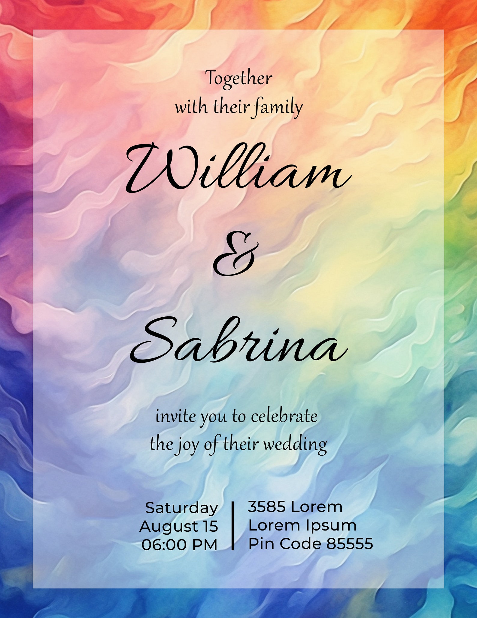 Colorful Background - Watercolor Rainbow Digital Paper Clipart ...