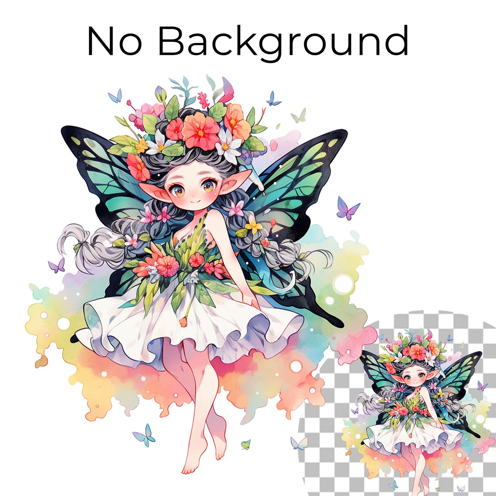 Kawaii Natural Fairies Clipart Bundle - Nature Fairy - Anime / Manga ...
