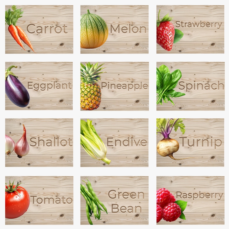 Printable Plant Garden Labels Labels for Gardening 300 DPI - Etsy