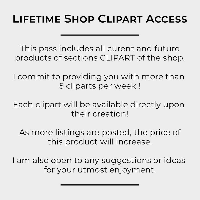 LIFETIME CLIPART ACCESS Clipart Bundle at Least 5 More - Etsy Australia
