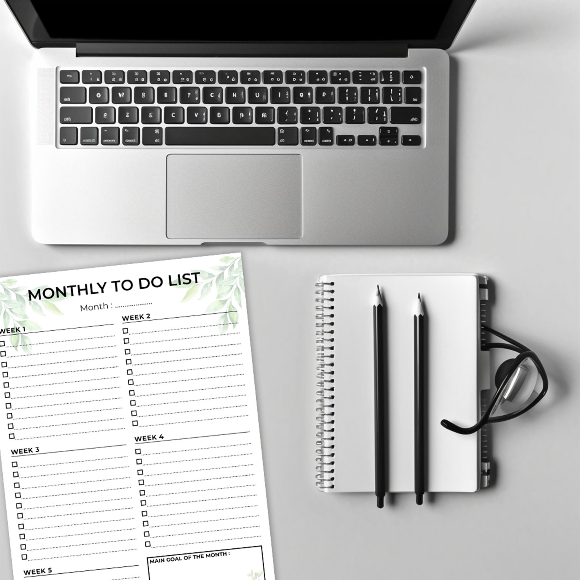 Printable Monthly to Do List Printable Monthly Task List Template to Do ...