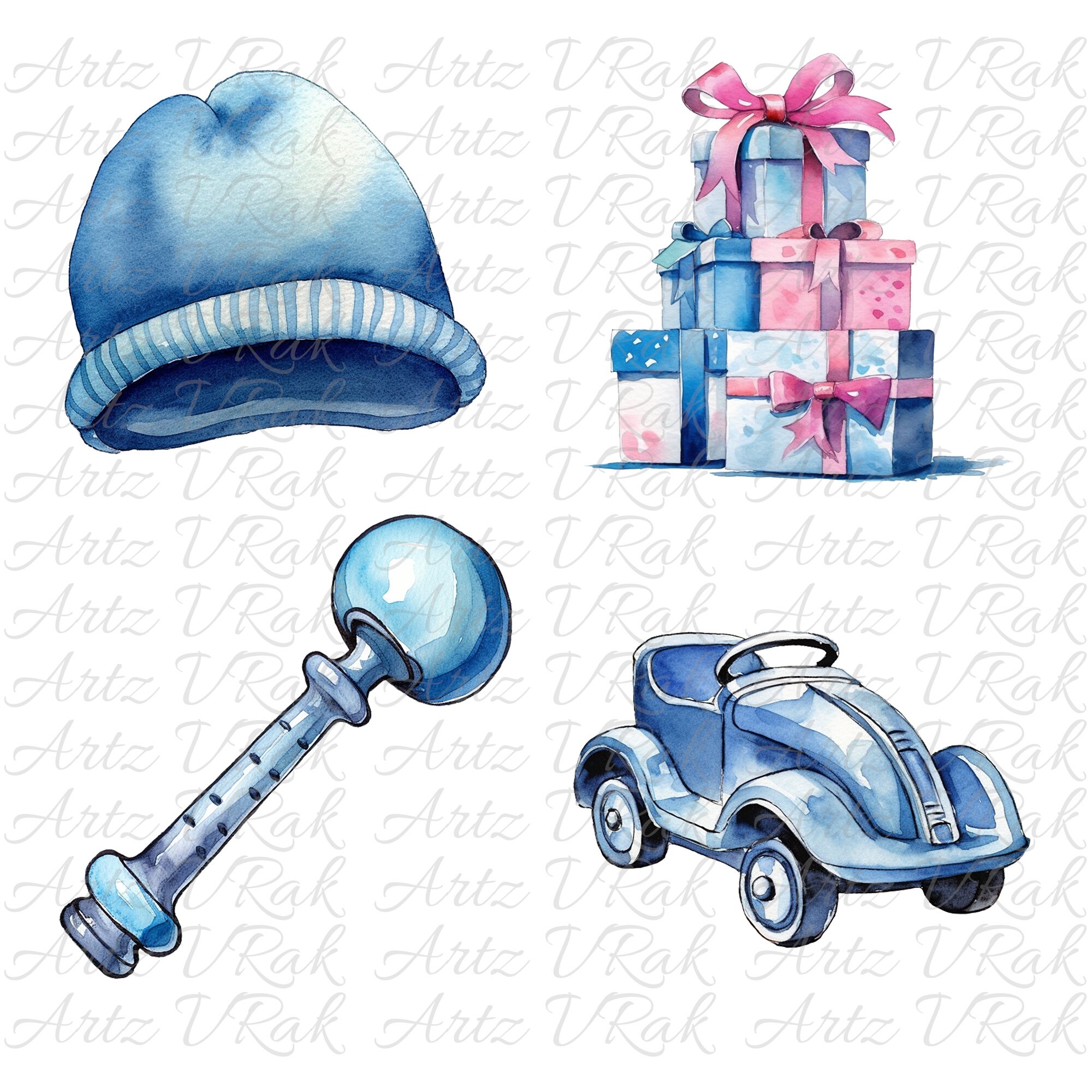 Watercolor Baby Shower Clipart Cute Images for Baby Shower It's a Boy ...