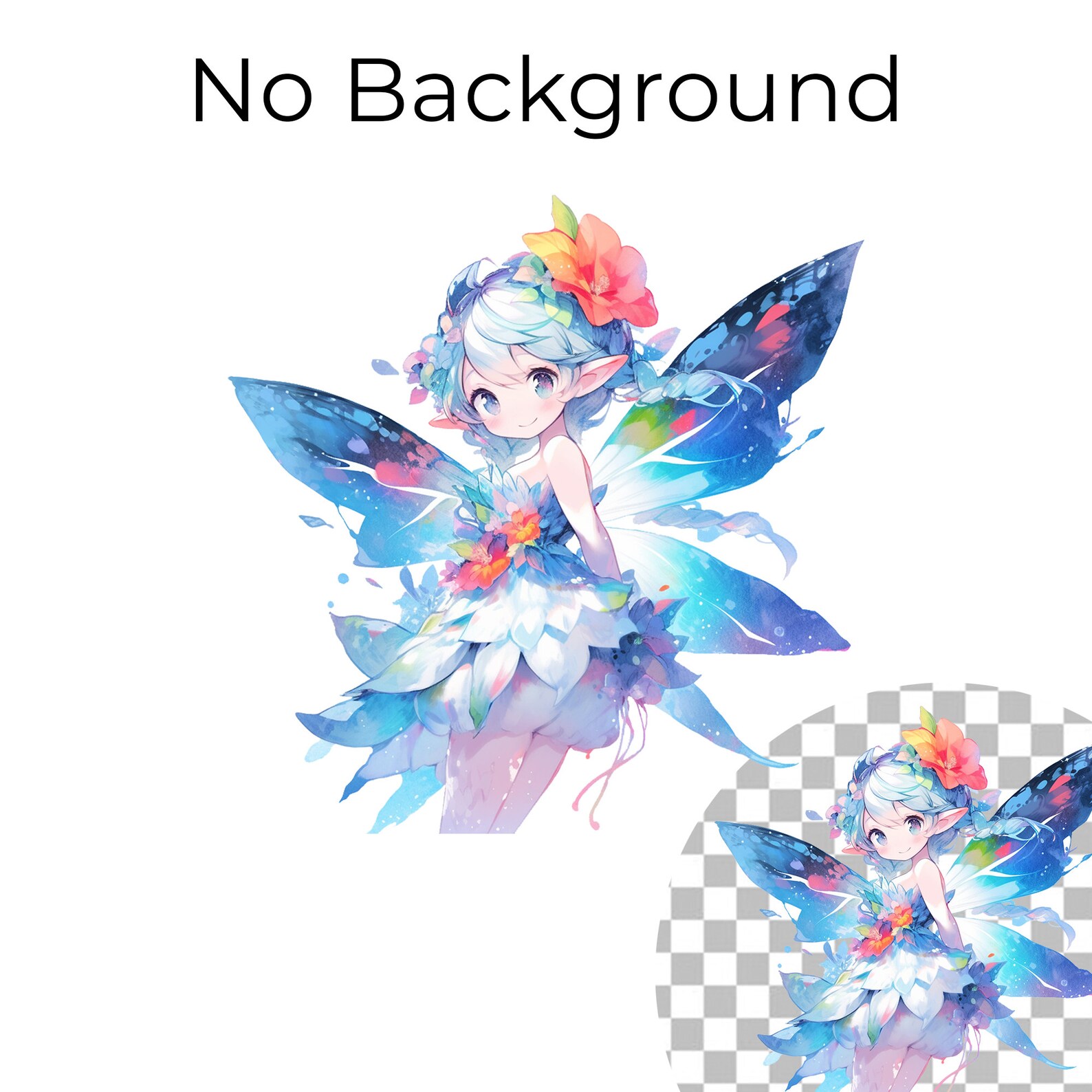 Kawaii Water Fairies Clipart Bundle Water Fairy Anime / - Etsy