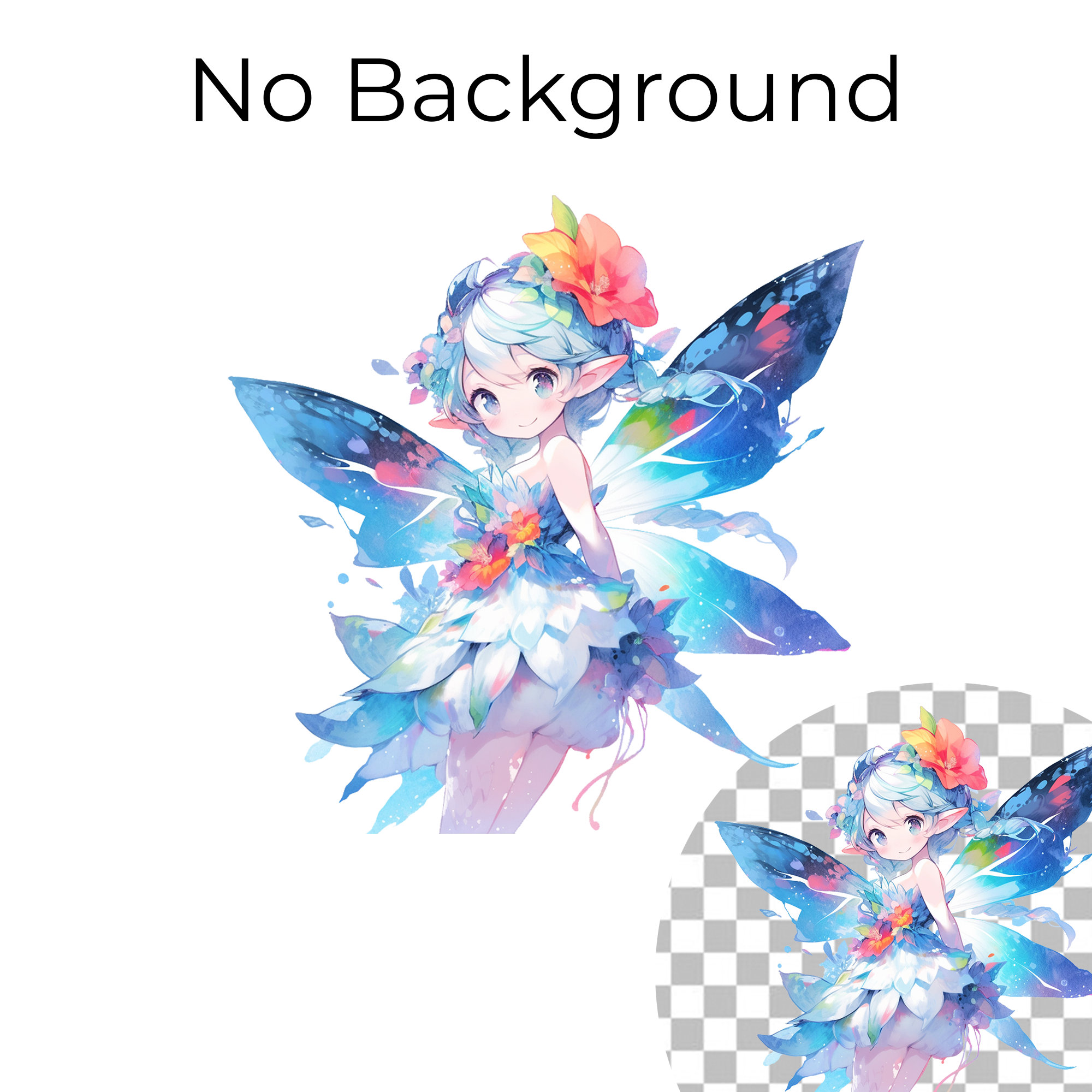 Kawaii Water Fairies Clipart Bundle Water Fairy Anime / - Etsy