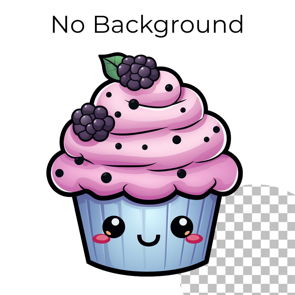 Pastel Color Kawaii Cupcakes Clipart Pastel Color Cute Cupcakes Clipart ...