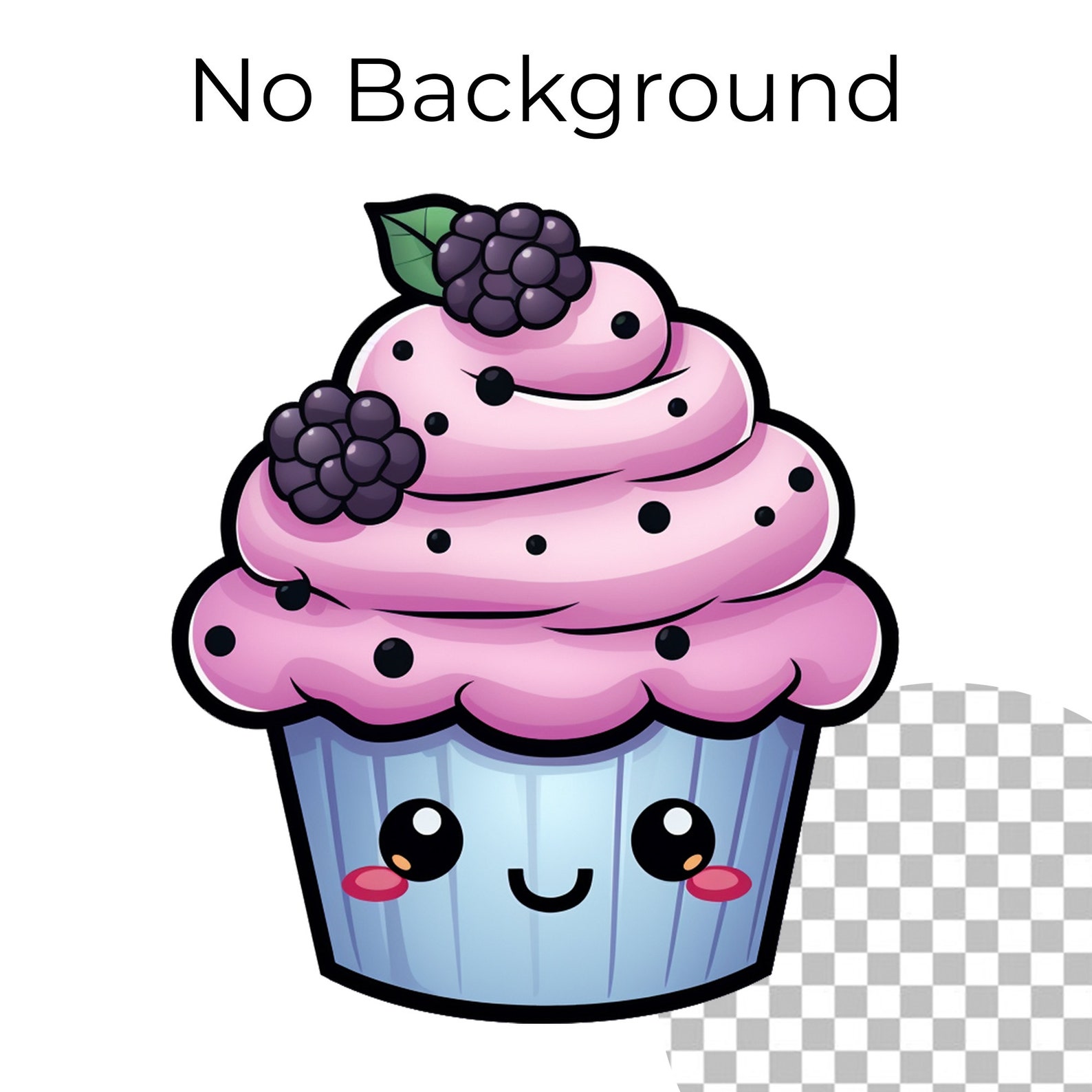 Pastel Color Kawaii Cupcakes Clipart - Pastel Color Cute Cupcakes ...