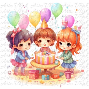Kawaii Birthday Clipart - Cute Birthday Clipart - Birthday Clipart ...