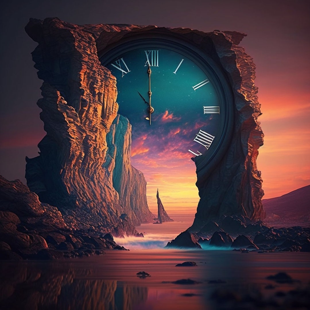 Digital Photograph Giant Dreamy Clock - Etsy