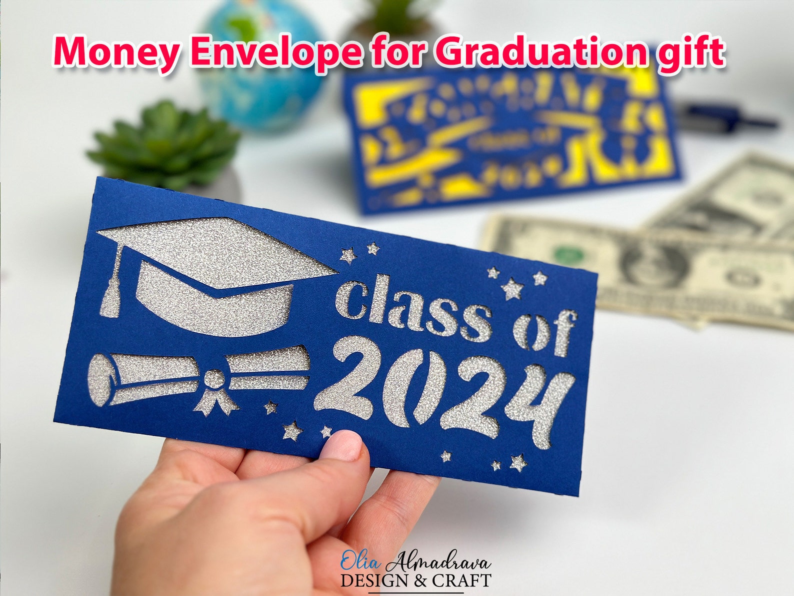 Digital SVG Templates of Graduation Money Wallet, Class of 2024 ...