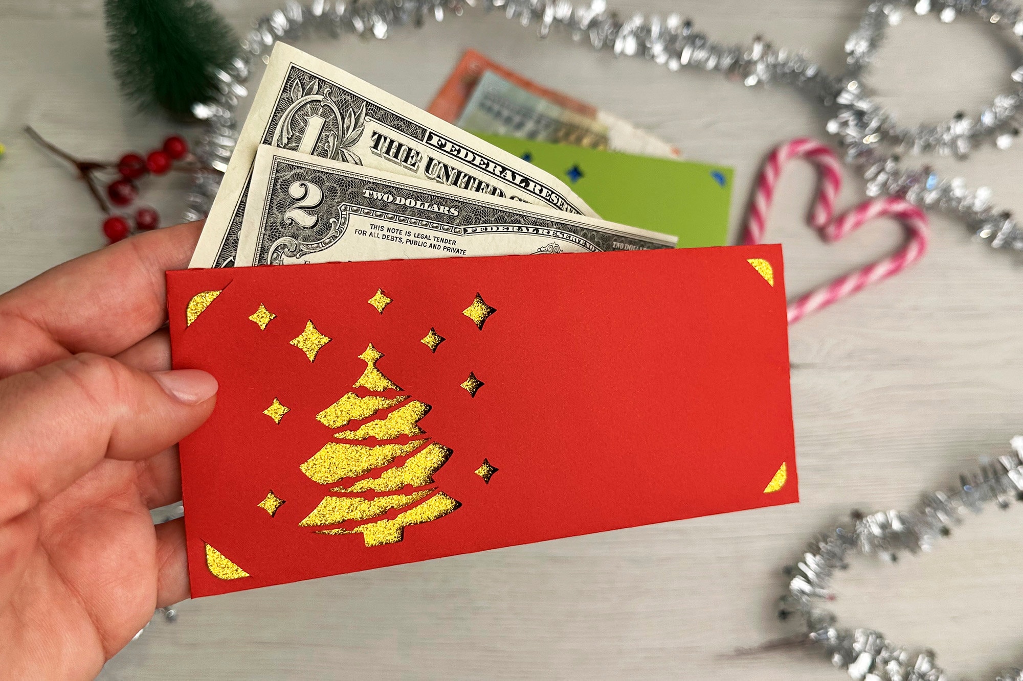 Cut File Money Envelopes for Gifts Christmas Money Cash Holder Svg ...