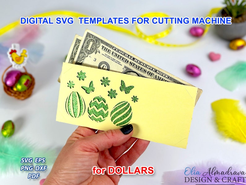 Digital Templates Easter Money Wallet Cut File, Easter Money Envelopes ...