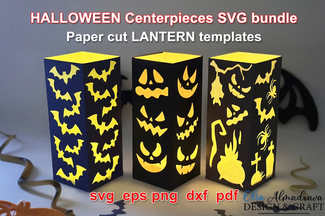 Paper Cut Centerpieces or Luminary Led Lanterns SVG Templates for ...