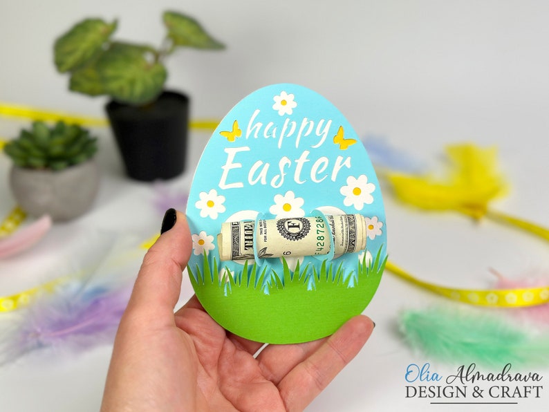 Digital Templates Easter Money Holder Cut Files, Easter Money Card for ...