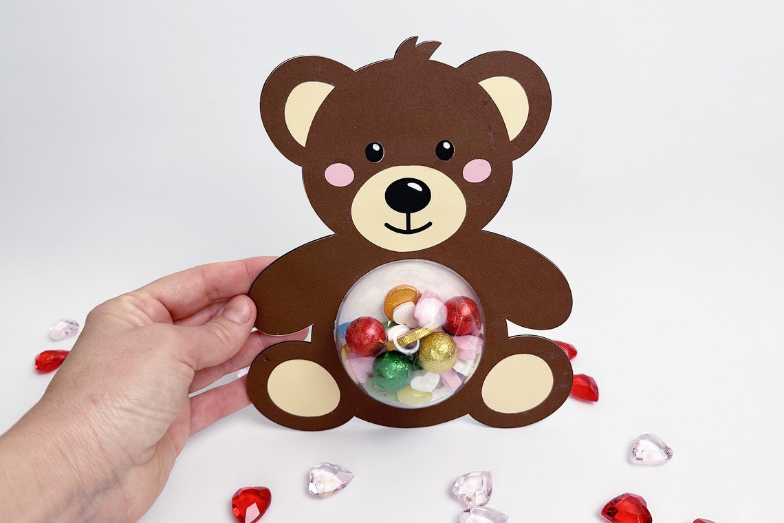 Teddy Bear Candy Dome Svg | Teddy Bear Baby Shower | Candy Holder Svg ...