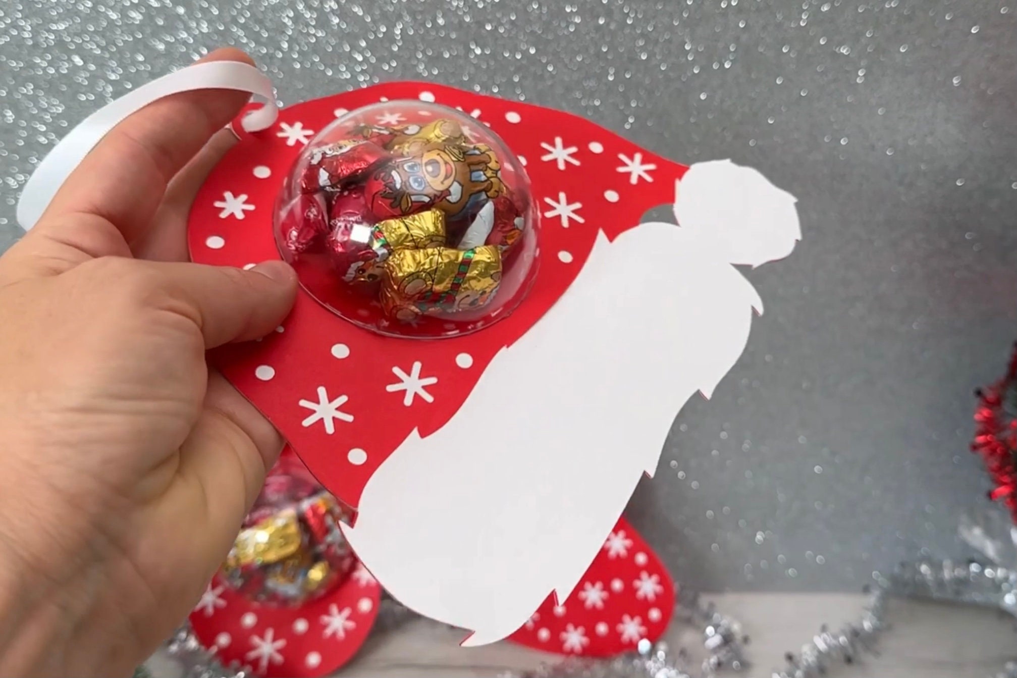 Santa Hat, Mitten and Santa Sock Candy Holder Svg Ornaments Christmas ...