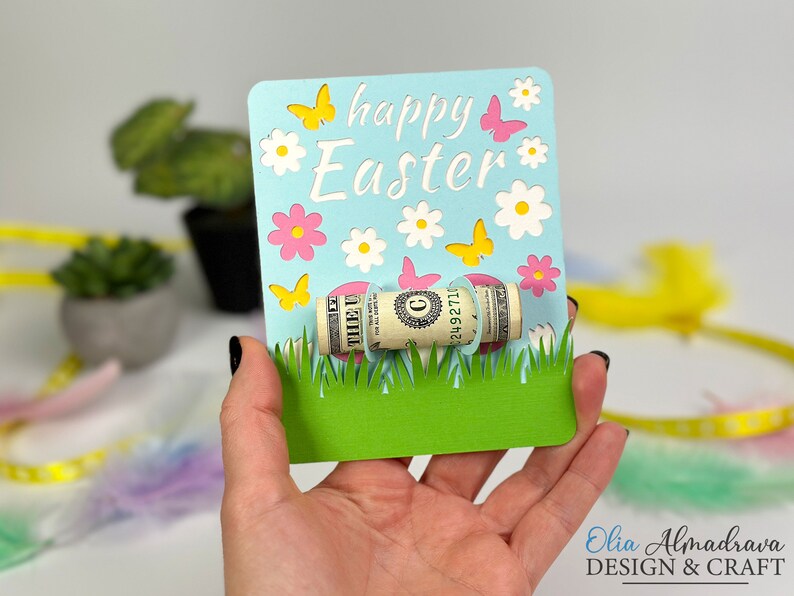 Digital Templates Easter Money Holder Cut Files, Easter Money Card for ...